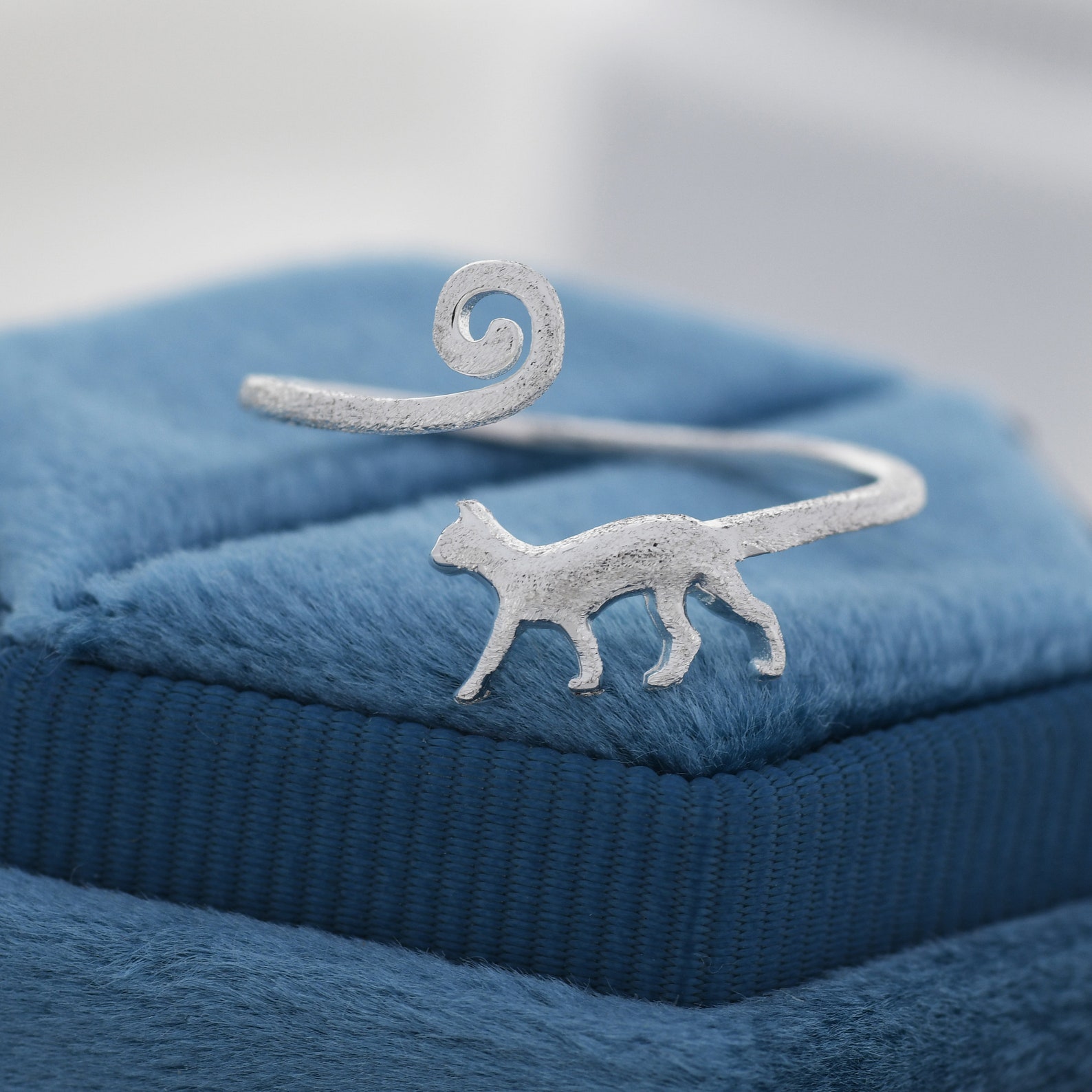 Sterling Silver Cat Ring Adjustable Sized Ring Open Ring | Etsy