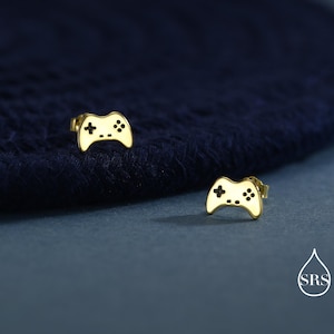 Game Console Stud Earrings in Sterling Silver, Silver or Gold, Gamer ...