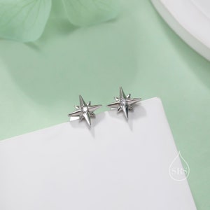 Tiny CZ Starburst Internally Threaded Flat Back/screw Back(barbell ...