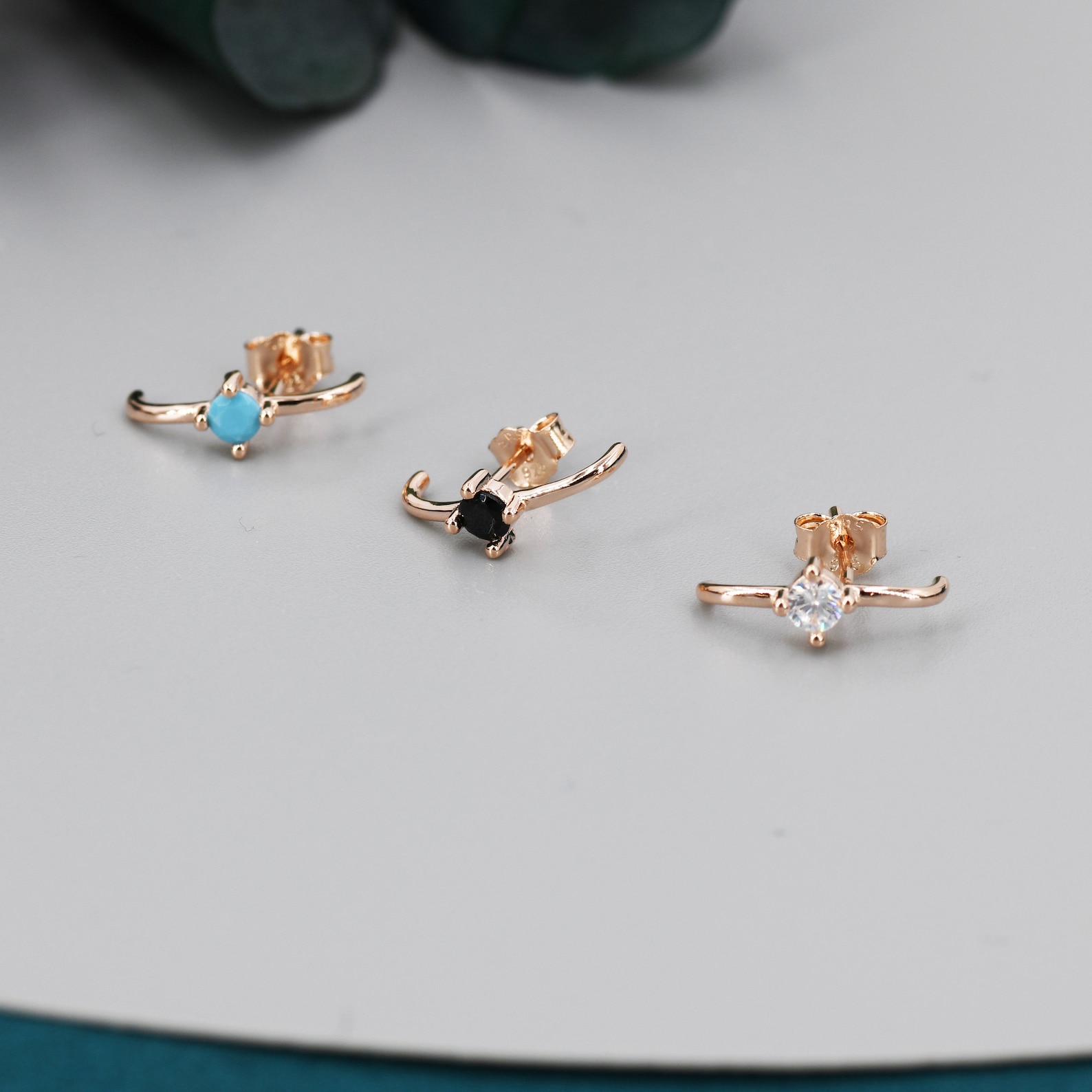 Single Piercing CZ Skinny Earlobe Cuff Earring in Sterling Silver, Lobe ...