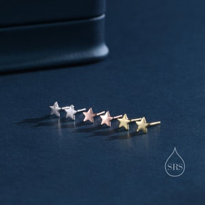 Tiny Star Stud Earrings in Sterling Silver, Dainty, Celestial Stud, Delicate and Pretty - Etsy