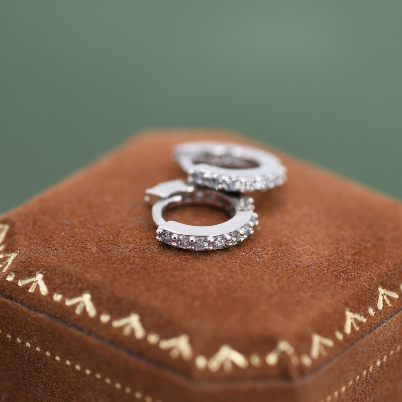 Double Hoop Huggie 6mm - Etsy UK