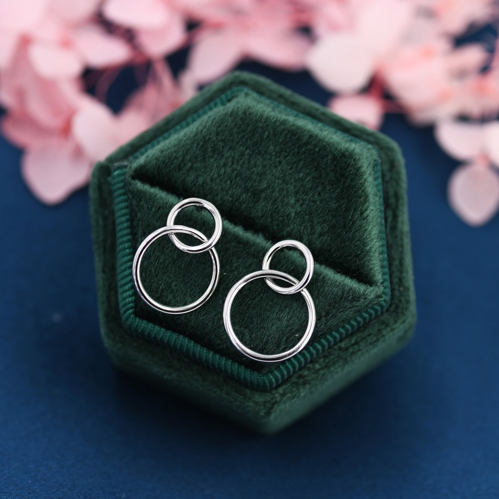 Sterling Silver Minimalist Geometric Circle Hoop Style - Etsy