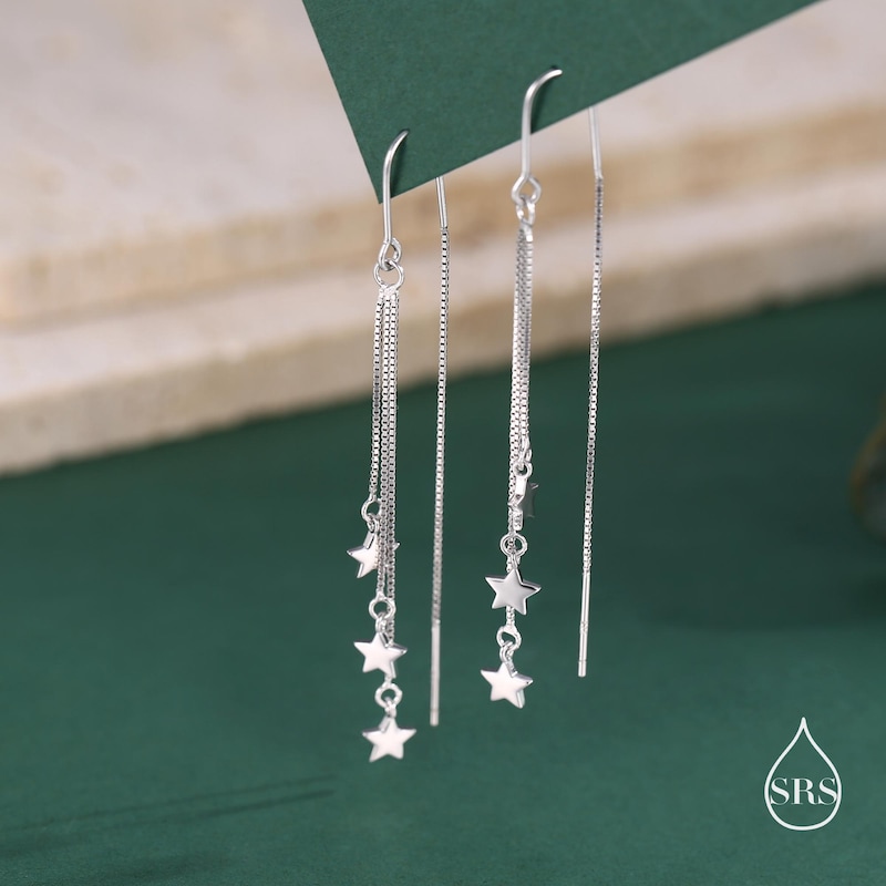 Star Dangle Drop Earrings - Etsy UK