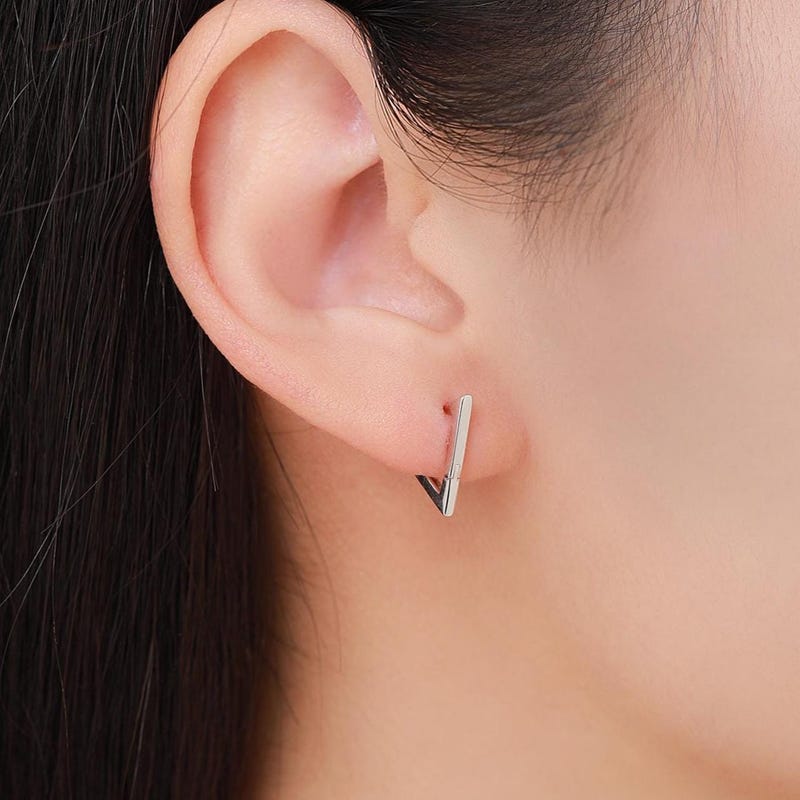Beaded Triangle Earrings - Etsy