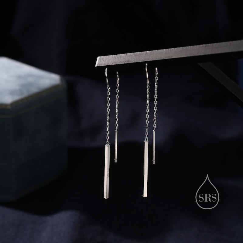 Threader Dangle Earrings - Etsy