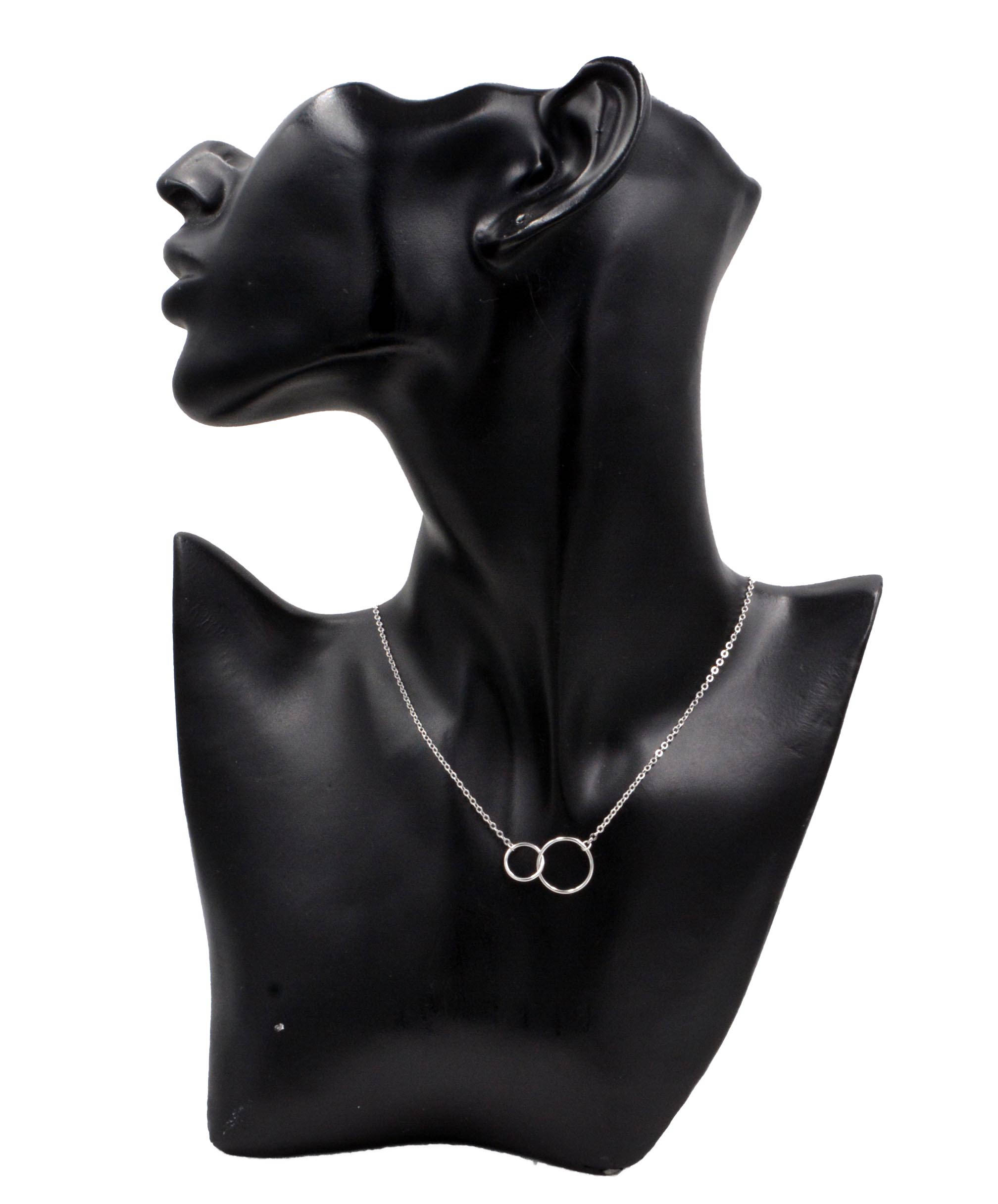 Sterling Silver Linked Interlinking Circle Pendant Necklace | Etsy
