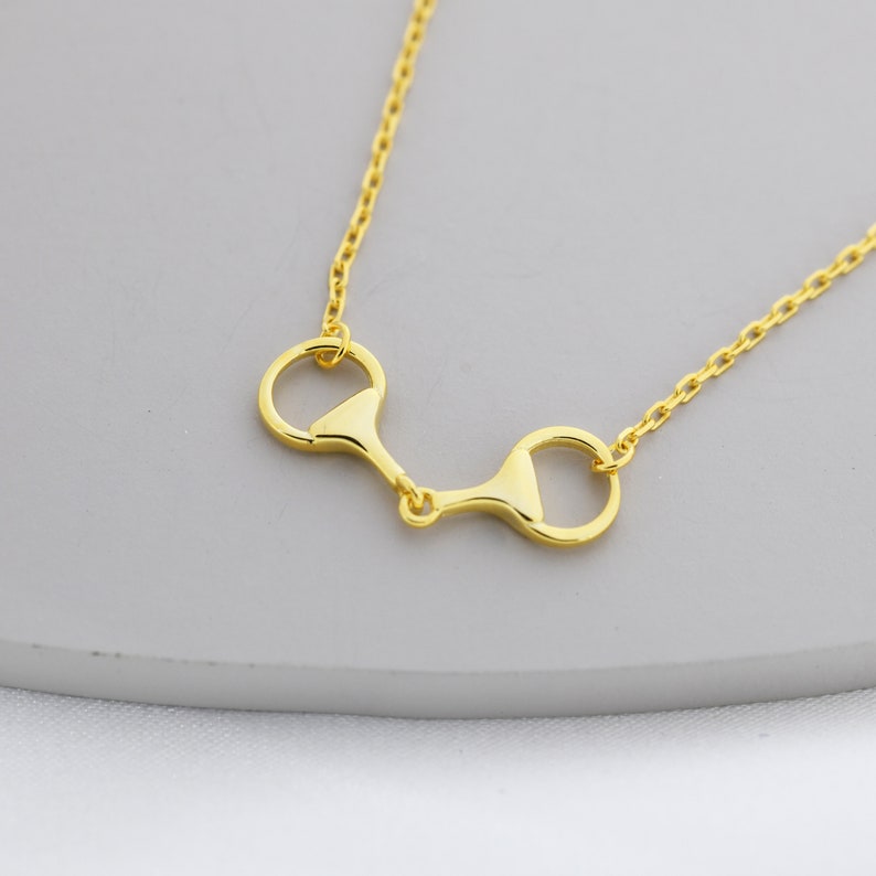 Snaffle Bit Necklace in Sterling Silver Silver or Gold Horse | Etsy