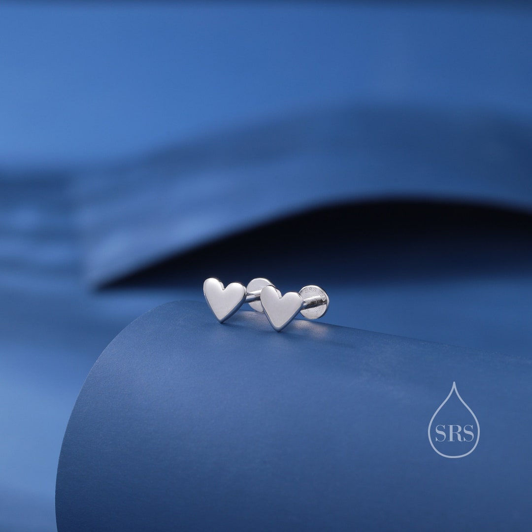 Mini Heart Internally Threaded Flat Back/screw Back(barbell)/ Stud ...