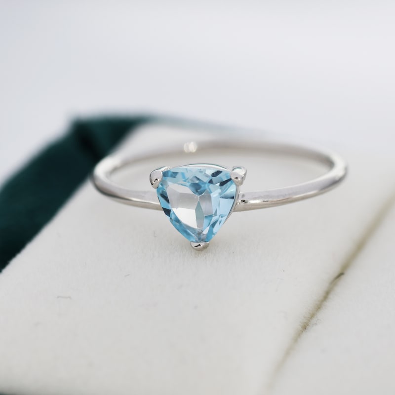 Swiss Blue Topaz Ring - Etsy