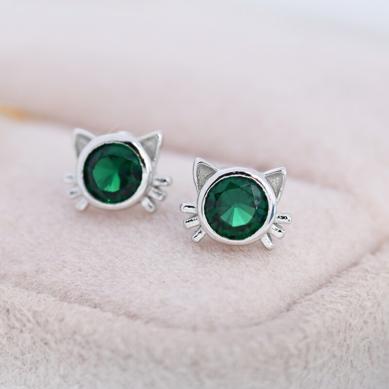 Cat Earrings - Etsy