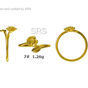 Rose Wrap Ring in Sterling Silver, Flower Ring, Silver Rose Ring ...