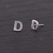 ONE Small Initial Stud Single Sterling Silver Personalised Earring ...