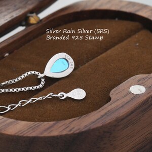 Aurora Moonstone Droplet Pendant Necklace in Sterling Silver, Lab ...