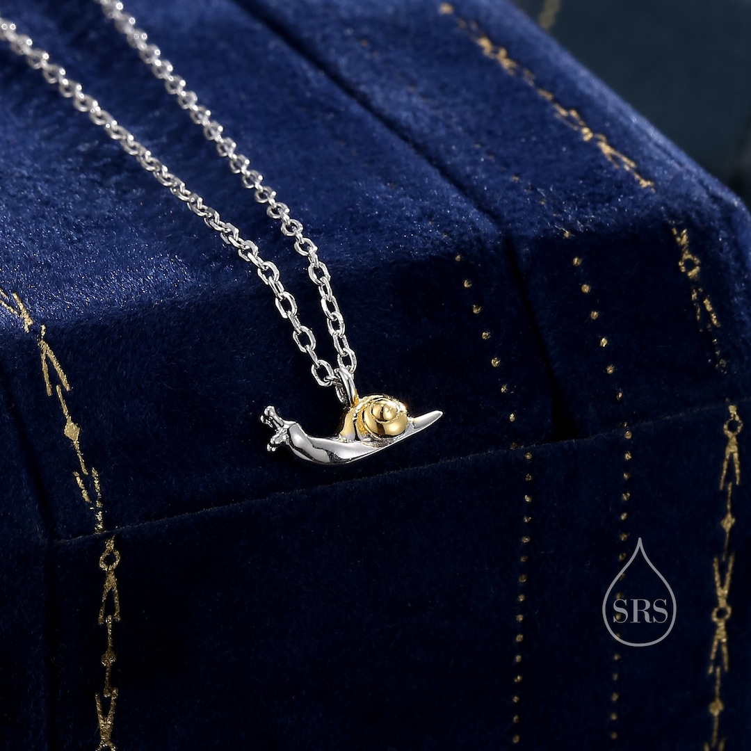 Extra Tiny Snail Pendant Necklace in Sterling Silver, Cute Snail ...