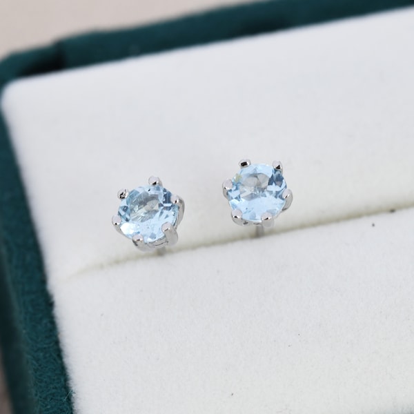 Silver Sky Topaz Earrings - Etsy