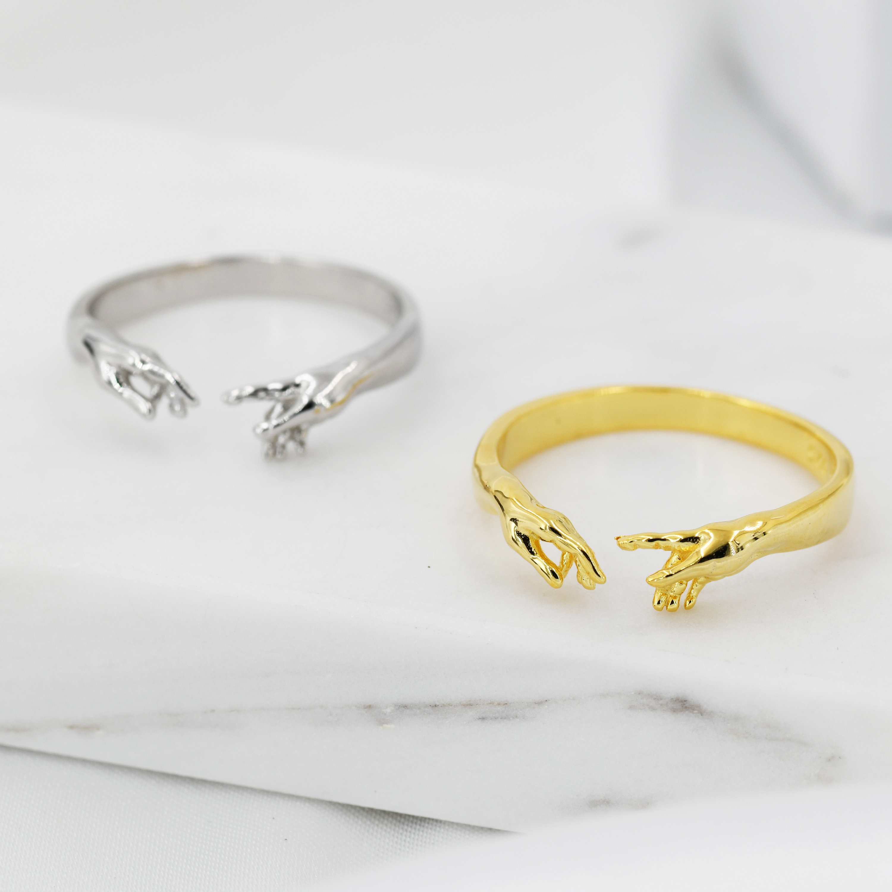 Sterling Silver Hand Ring Adjustable Sized Ring Creation of - Etsy