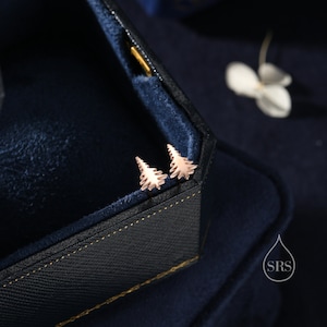 Sterling Silver Tiny Pine Tree Stud Earrings Earrings, Silver or Gold ...