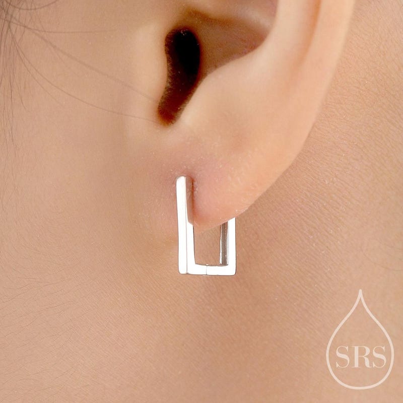 Rectangle Hoops - Etsy