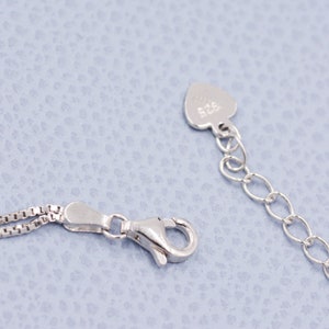 Heart Charm Bracelet in Sterling Silver, Solid Sterling Silver Heart ...