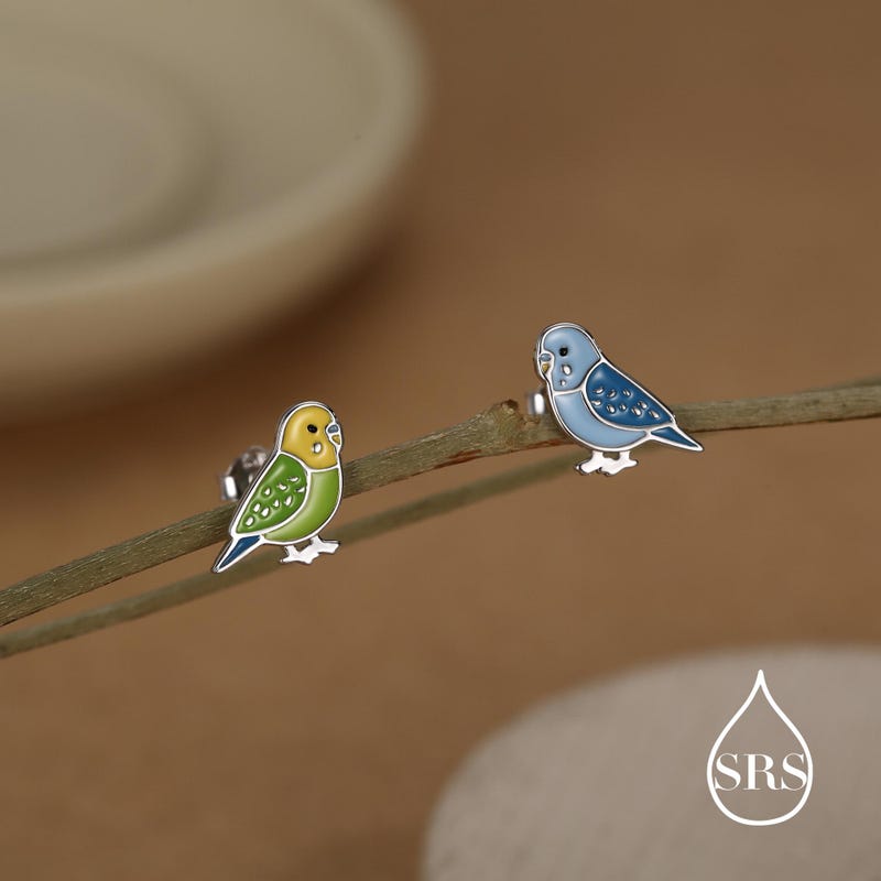 Budgie Earring Stud - Etsy