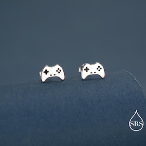 Game Console Stud Earrings in Sterling Silver, Silver or Gold, Gamer ...