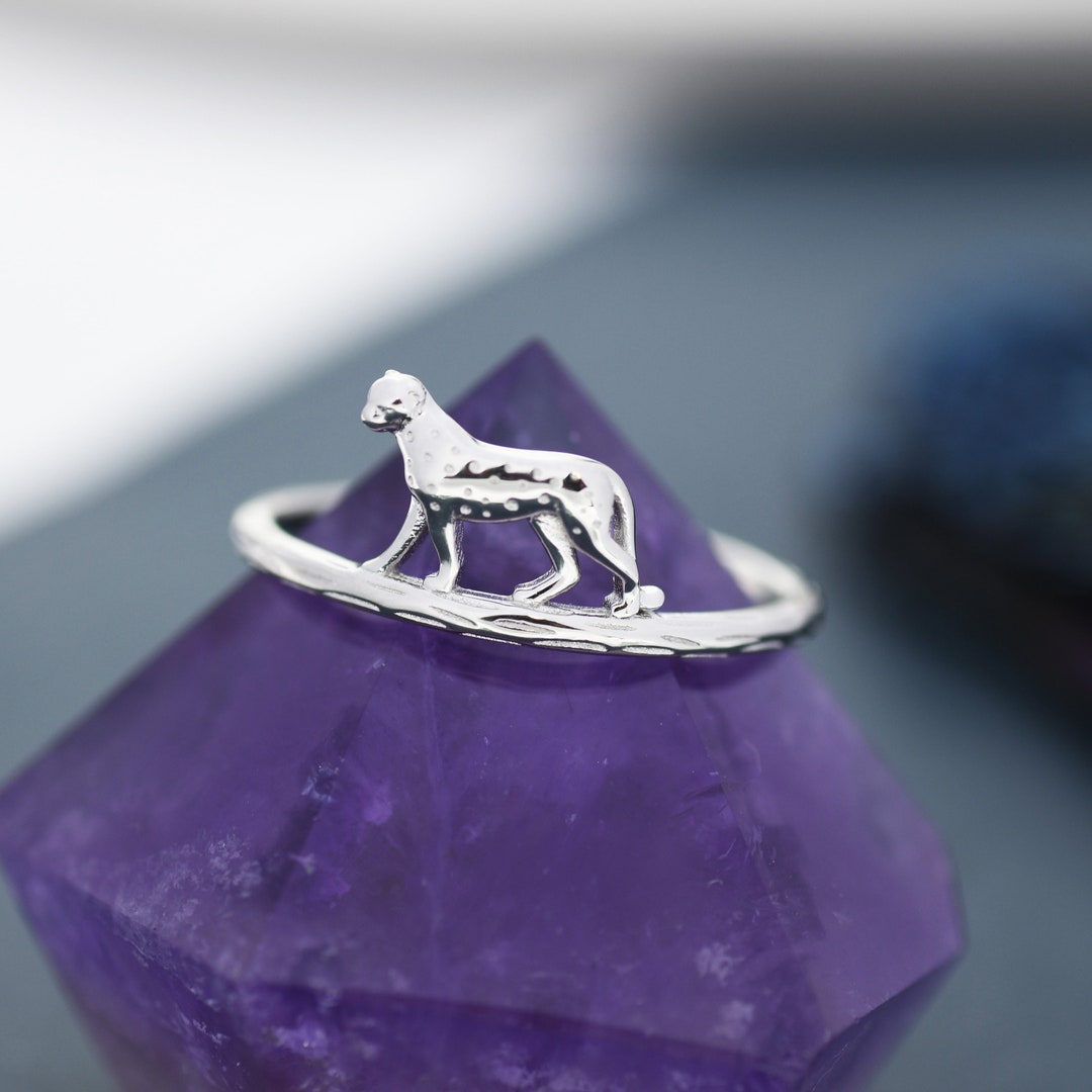 Leopard Ring in Sterling Silver, Cheetah Ring, Animal Jewellery, Fun ...