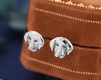 Sterling Silver Labrador Stud Earrings - Etsy UK
