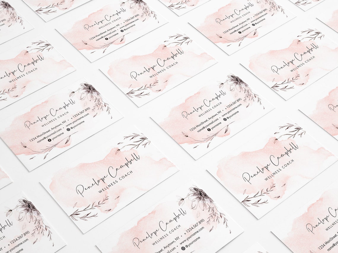 Business Card. Floral Calling Card. Personalized Business - Etsy