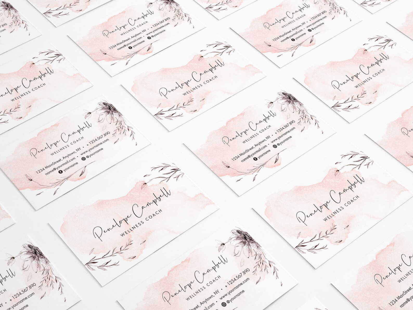 Business Card. Floral Calling Card. Personalized Business - Etsy