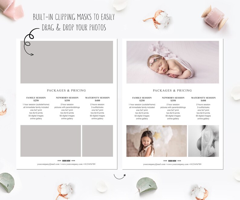 Mini Session Price List Template. Photography Pricing Guide. | Etsy