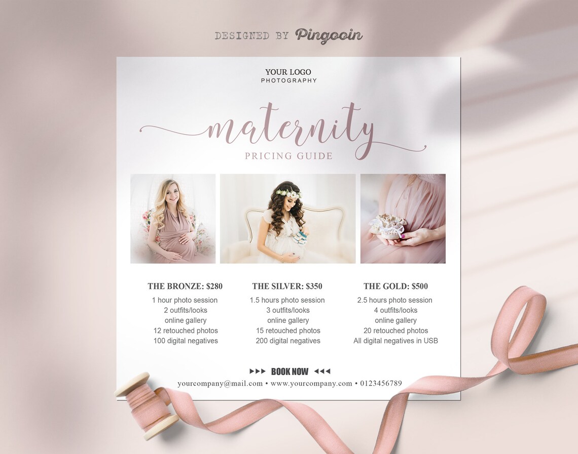 Price List Template. Maternity Photography Pricing Guide. | Etsy