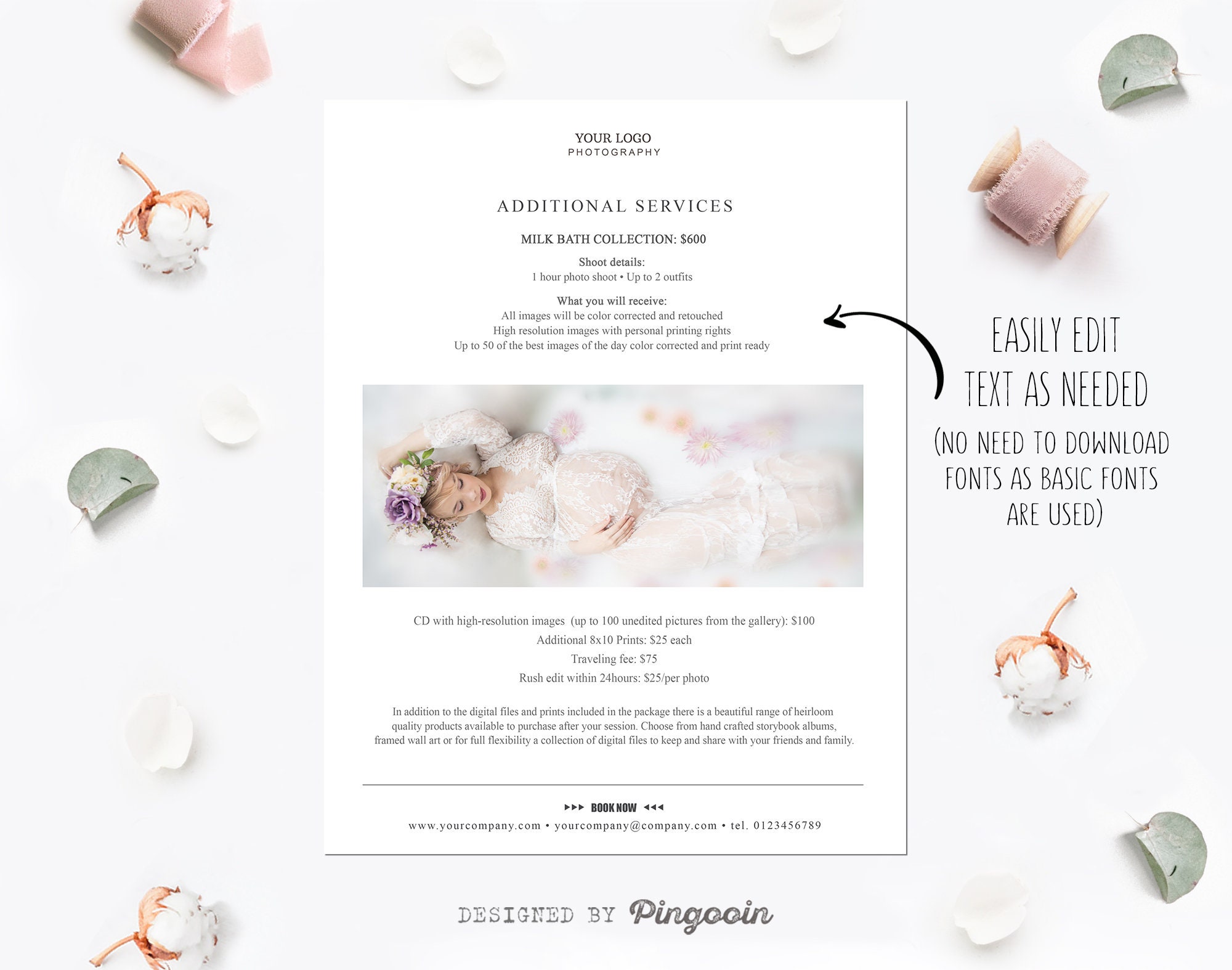 Price List Template. Maternity Photography Pricing Guide. - Etsy