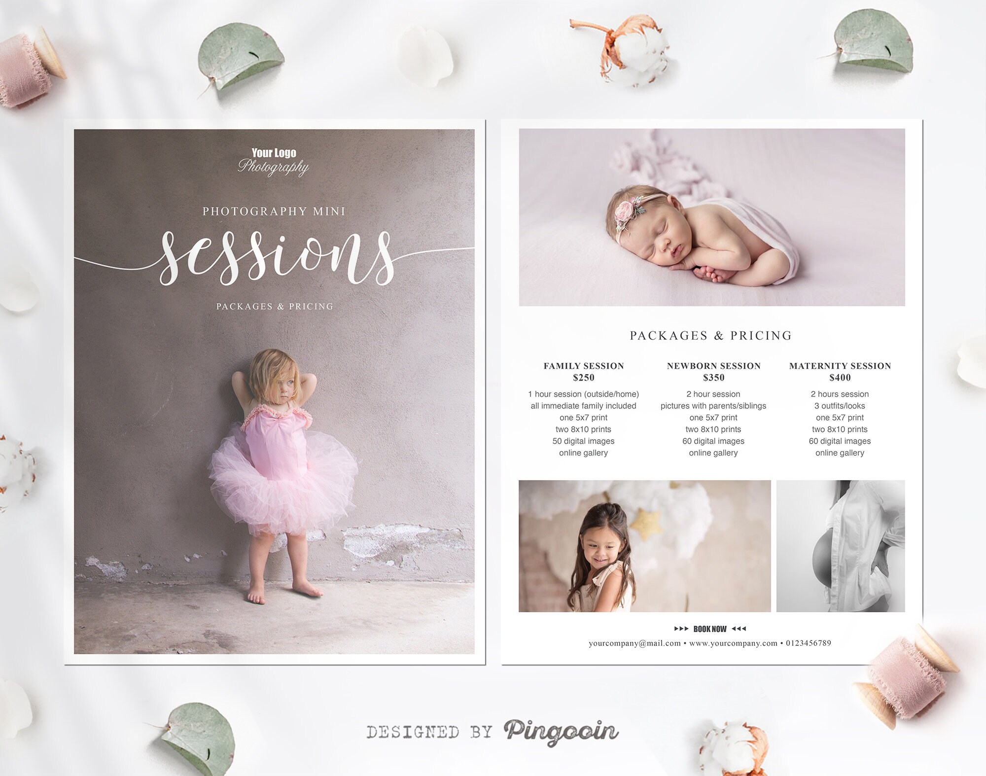Mini Session Price List Template. Photography Pricing Guide. | Etsy
