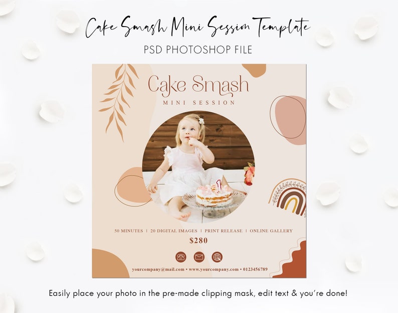 Cake Smash Template. Photography Prints. Cake Smash Mini - Etsy