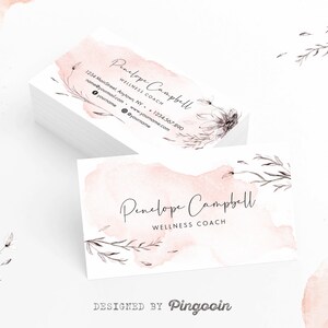 Business Card. Floral Calling Card. Personalized Business - Etsy