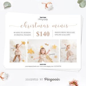 Christmas mini session template. Holiday mini session flyer. | Etsy