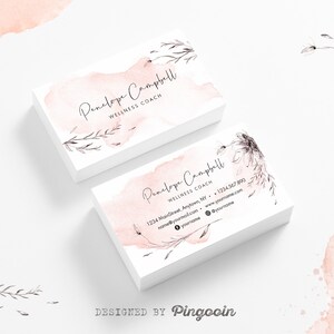 Business Card. Floral Calling Card. Personalized Business - Etsy