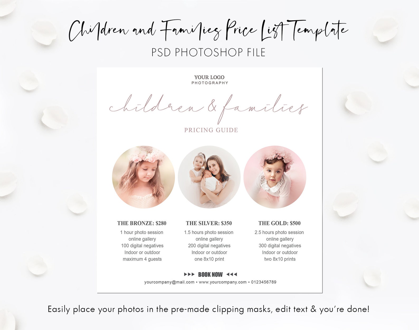 Price List Template. Children & Families Photography Pricing | Etsy