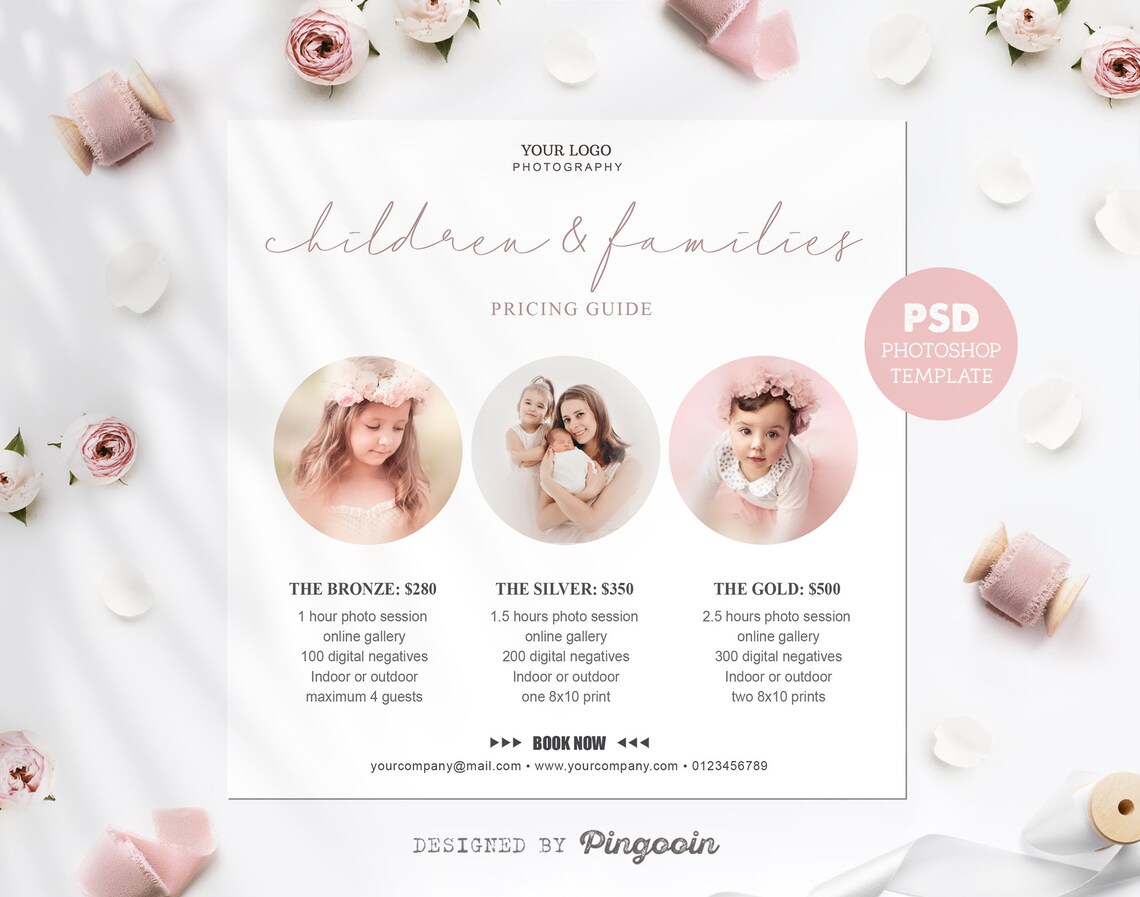 Price List Template. Children & Families Photography Pricing | Etsy