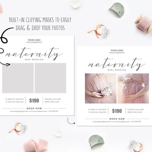 Mini Session Template. Maternity Mini Session Marketing Board. - Etsy