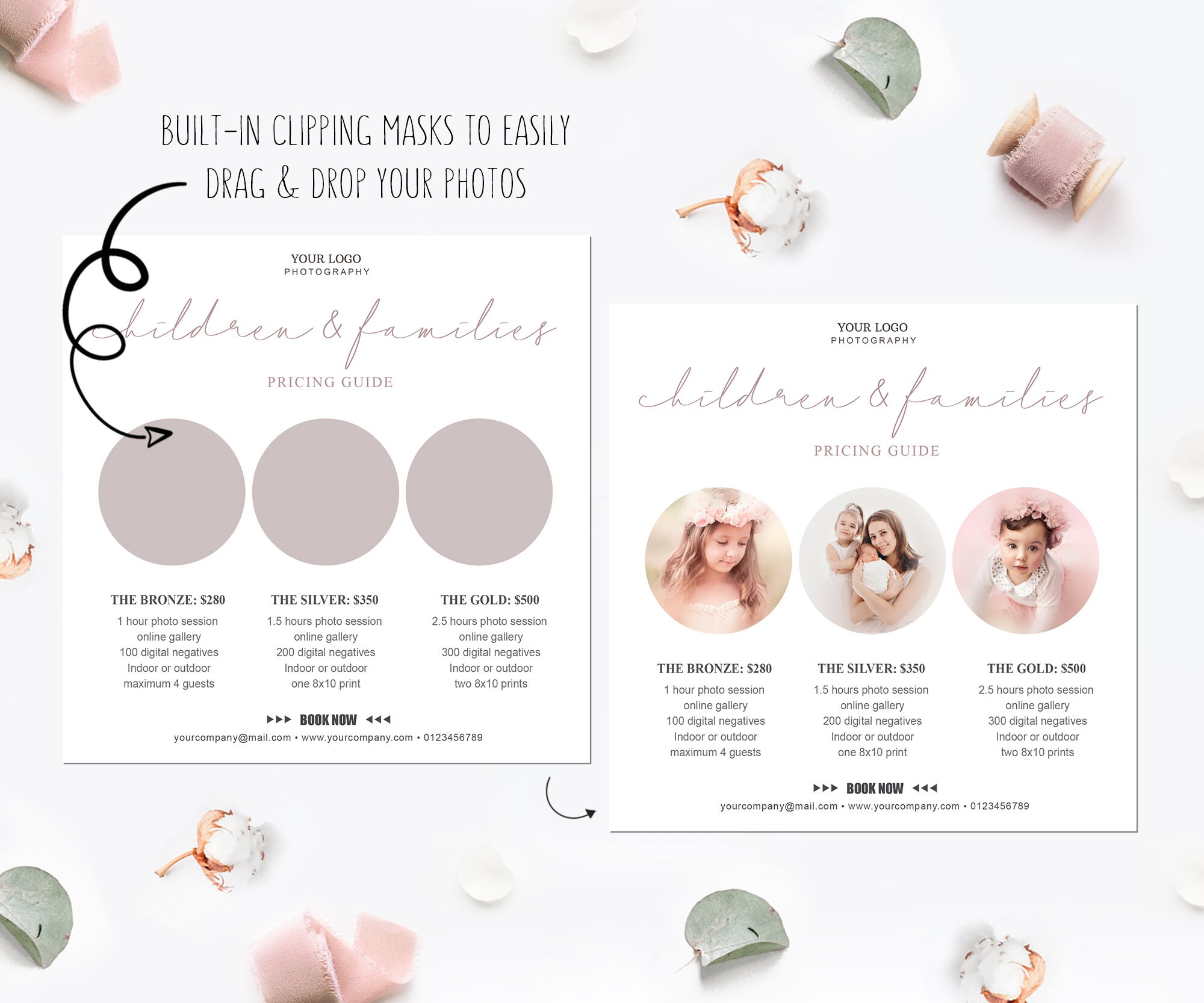 Price List Template. Children & Families Photography Pricing | Etsy