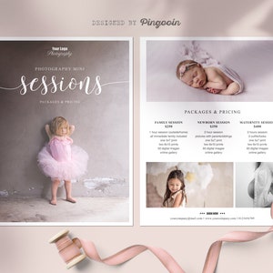 Mini Session Price List Template. Photography Pricing Guide. - Etsy