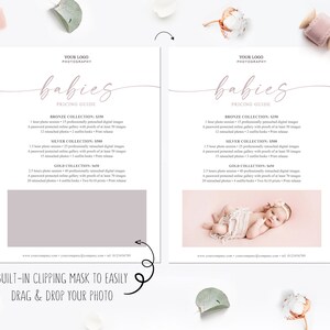 Price List Template. Babies Photography Pricing Guide. Baby Mini ...
