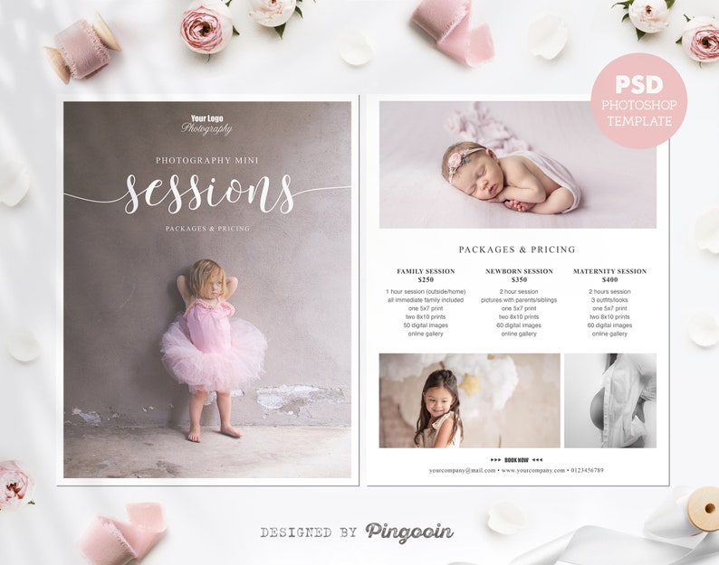 Mini Session Price List Template. Photography Pricing Guide. | Etsy