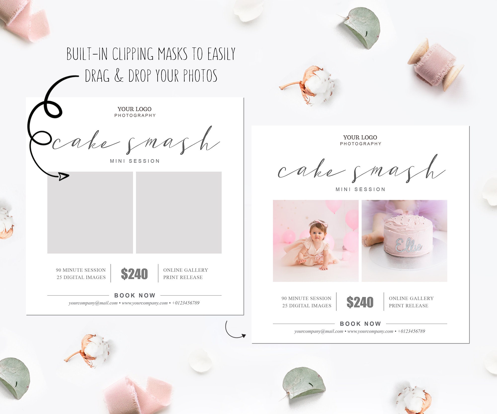 Cake Smash Mini Session Template mini session template Cake Smash ...