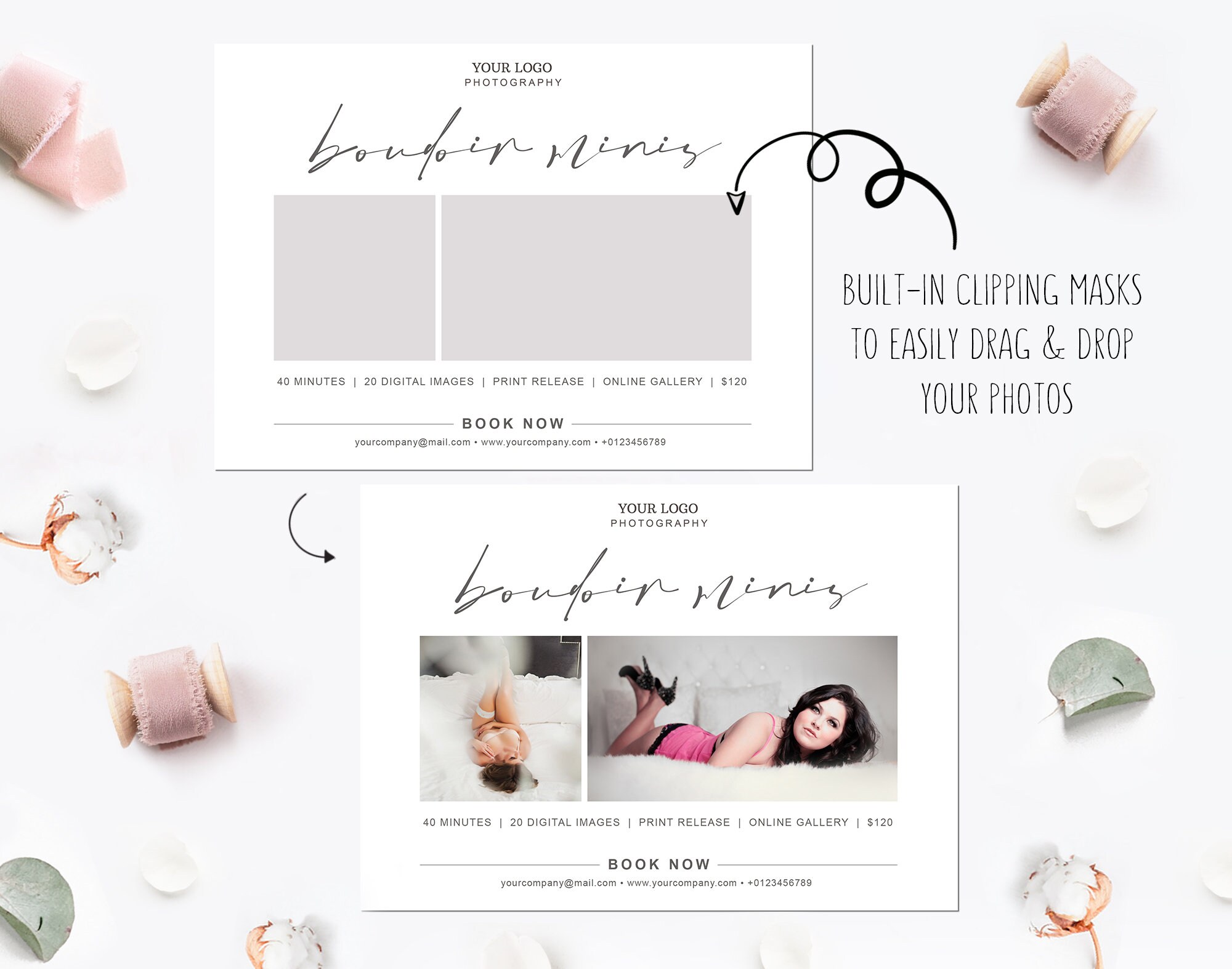 Mini Session Template. Boudoir Mini Session Marketing Board. - Etsy