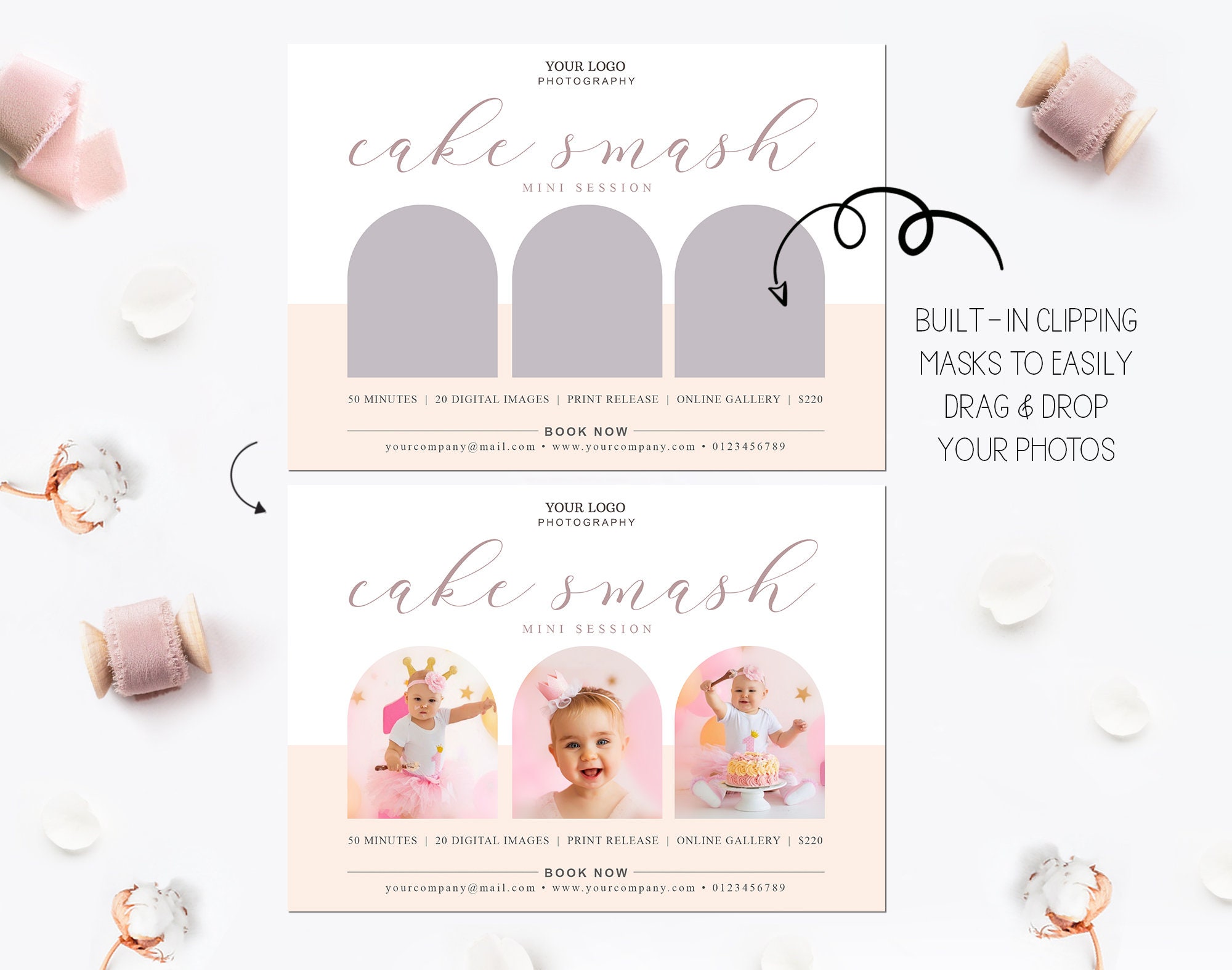 Cake Smash Mini Session Template. Photography Prints. Photographer ...
