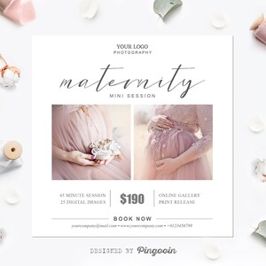 Mini Session Template. Maternity Mini Session Marketing Board. - Etsy