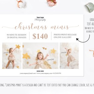 Christmas mini session template. Holiday mini session flyer. | Etsy